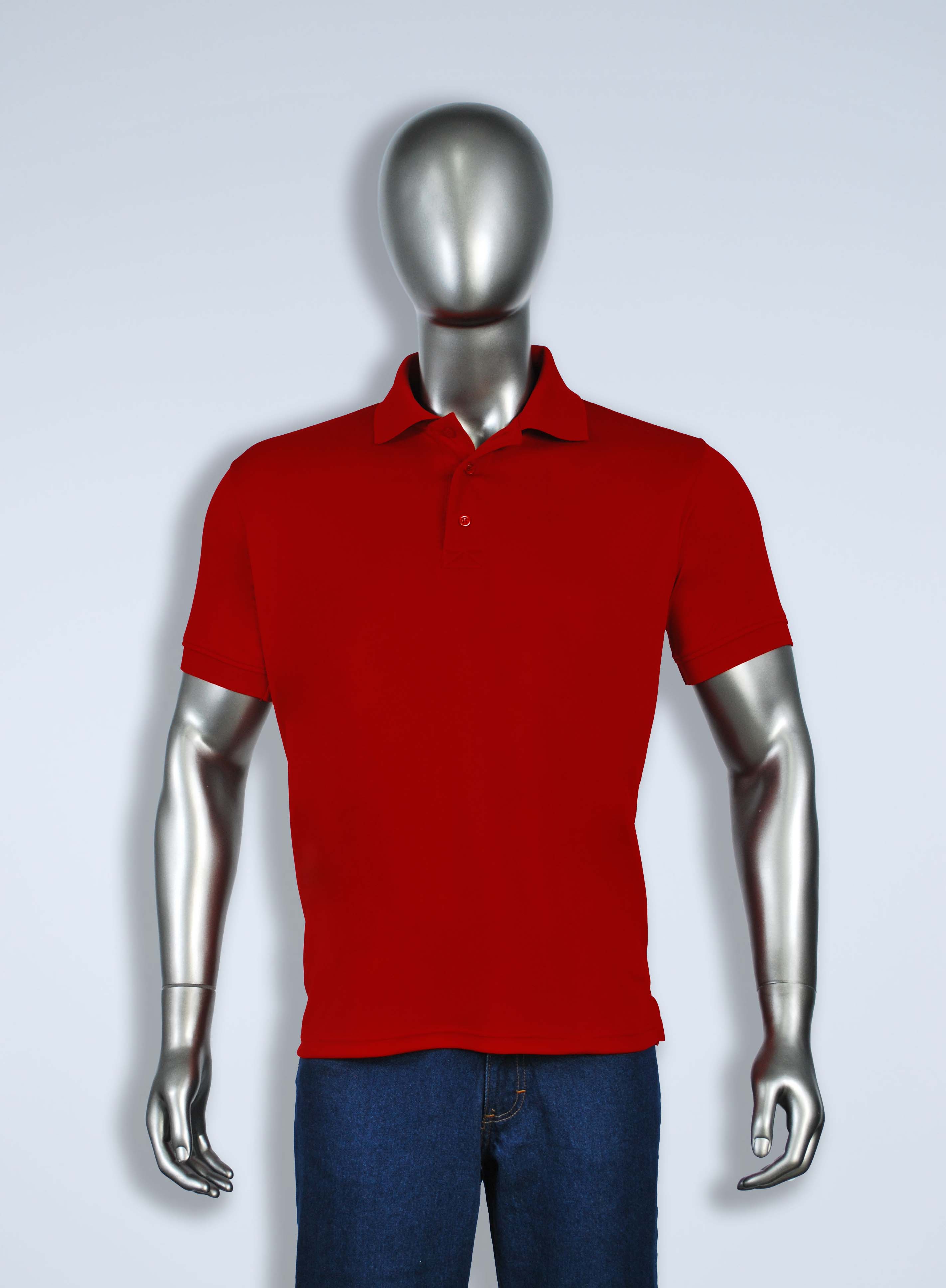 Men's Red Polyester Polo – Duratex Apparel